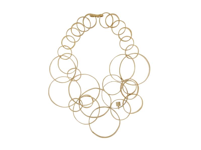 DOUBLE NECKLACE IN GOLDEN SILVER CIRCLES DADA ARRIGONI DCI17CAAD - Juniorb